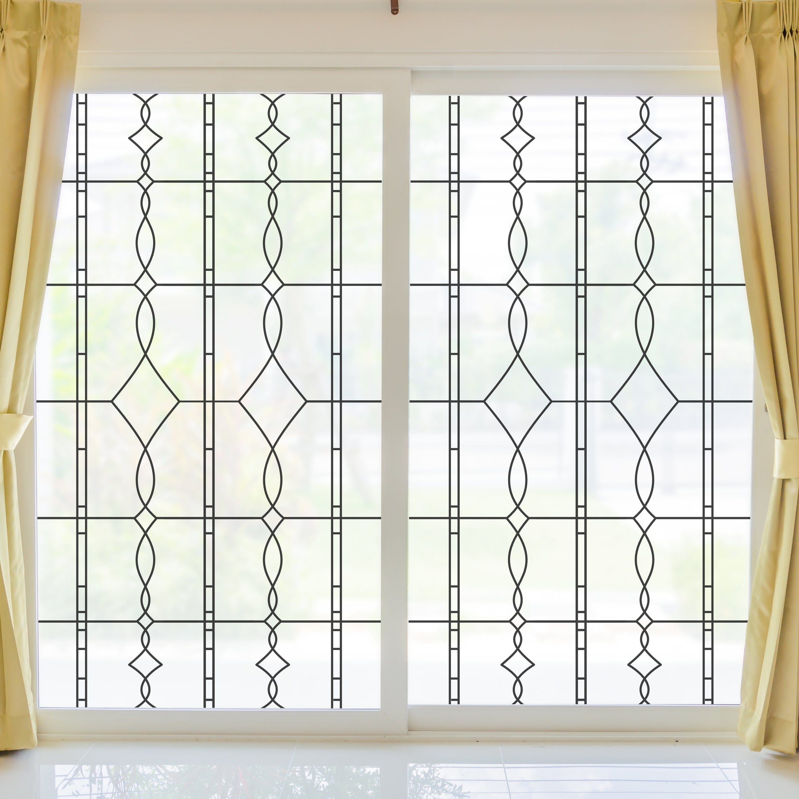 Allure Leaded Glass | Privacy Window Film (Static Cling)