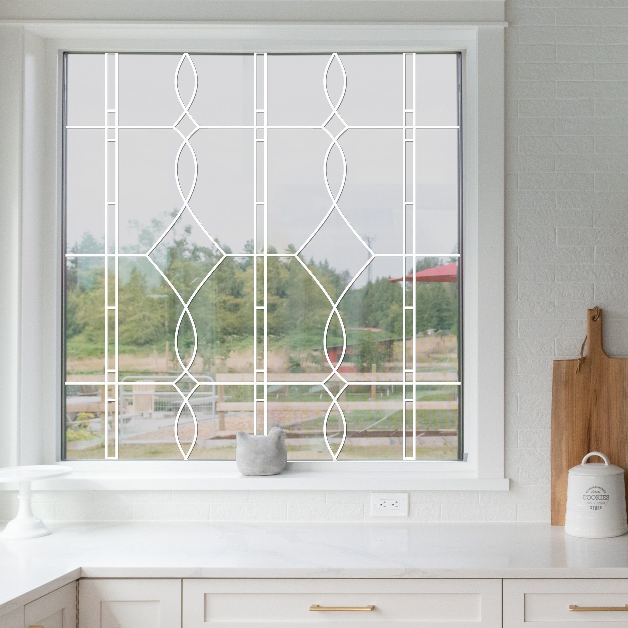 Buy Allure Leaded Glass See-Through Window Film | Clear Static Cling