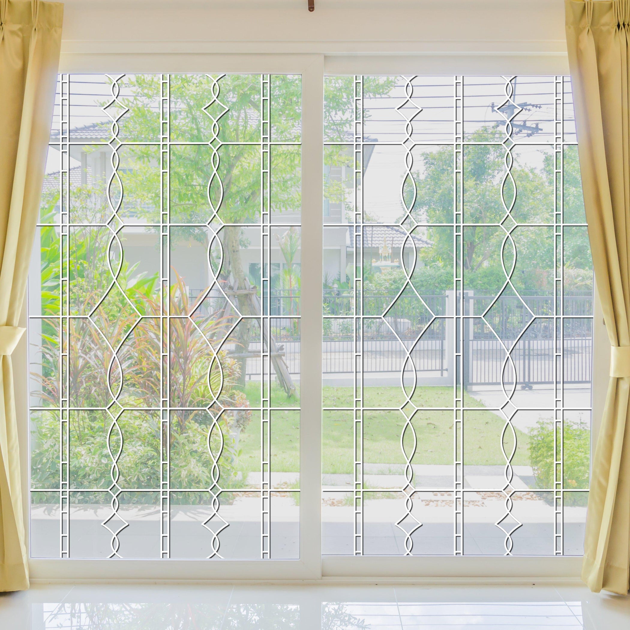 Buy Allure Leaded Glass See-Through Window Film | Clear Static Cling