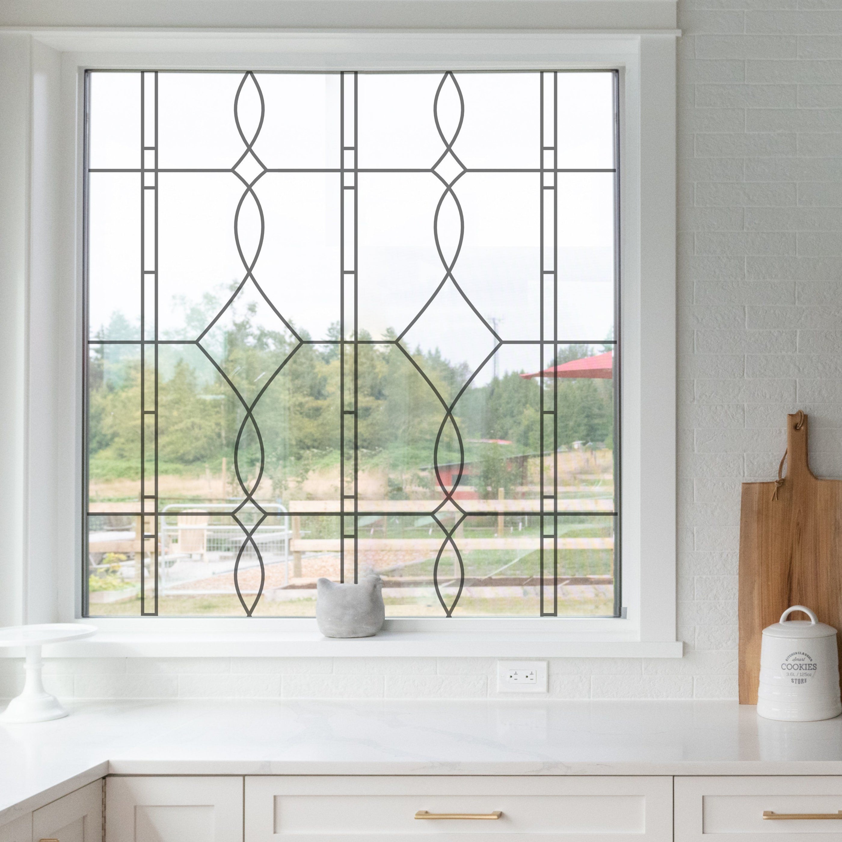 Buy Allure Leaded Glass See-Through Window Film | Clear Static Cling
