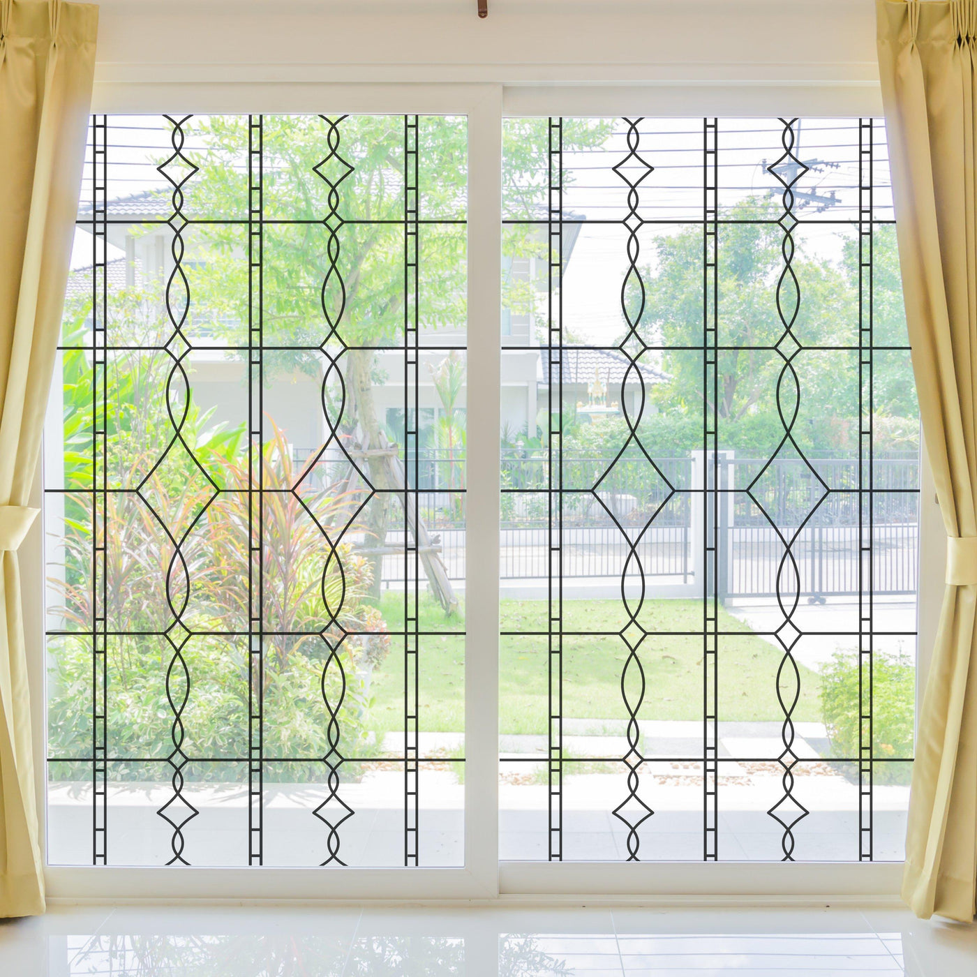 Buy Allure Leaded Glass See-Through Window Film | Clear Static Cling