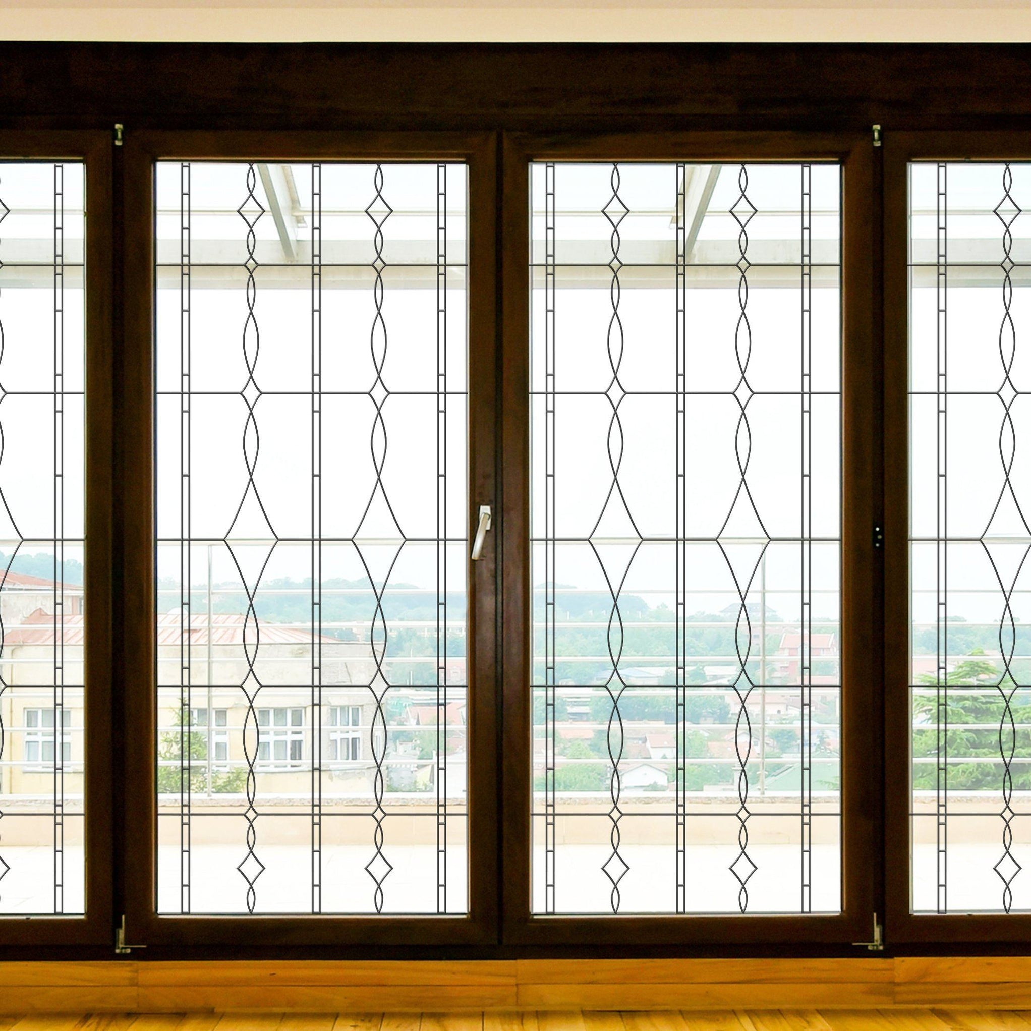 Buy Allure Leaded Glass See-Through Window Film | Clear Static Cling