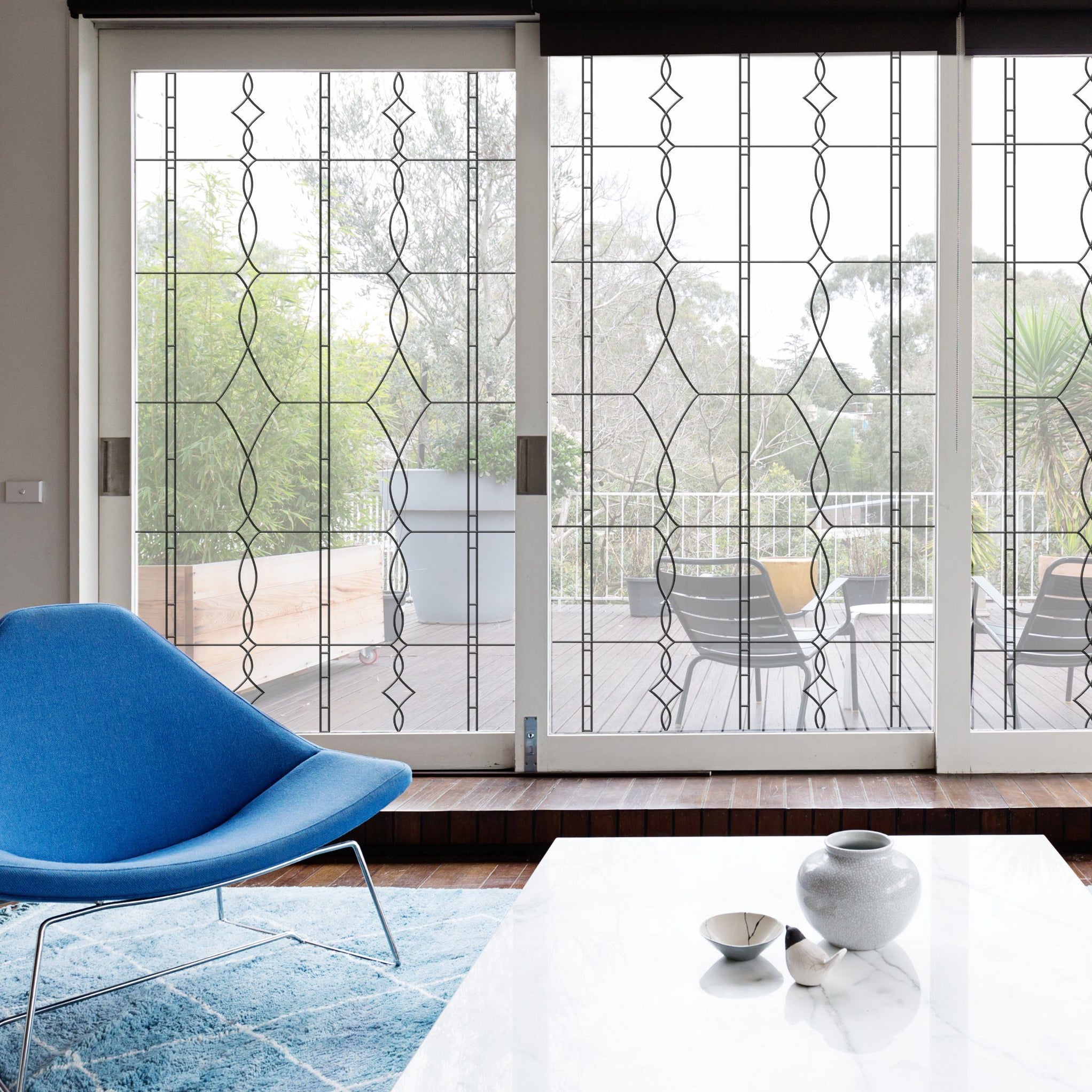 Buy Allure Leaded Glass See-Through Window Film | Clear Static Cling