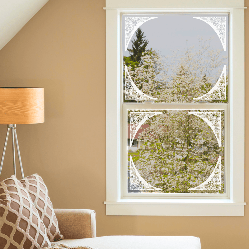 Corner Window Decals | Window Decals Home | Etched Glass Stickers