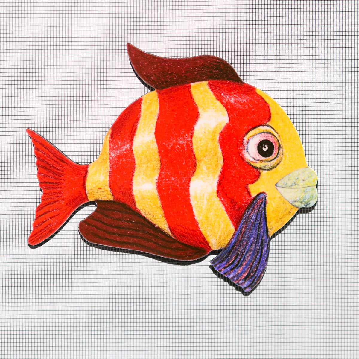 Red & Gold Fish Screen Door Magnets (5.75" x 5.5")
