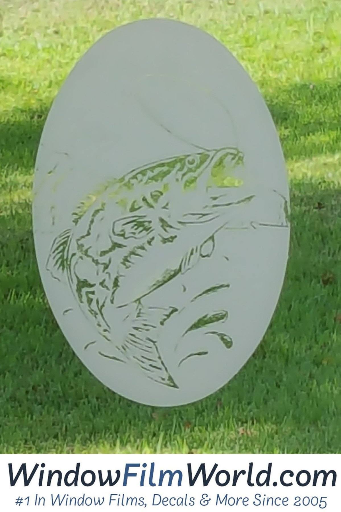 Oval Bass | Static Cling | Fishing Decor