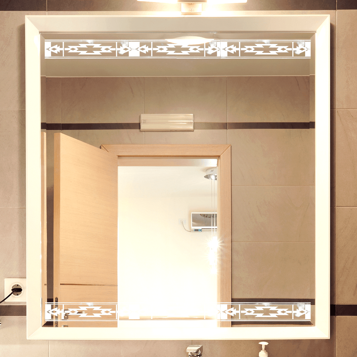 Native American Border Etched Decals | Window Decals