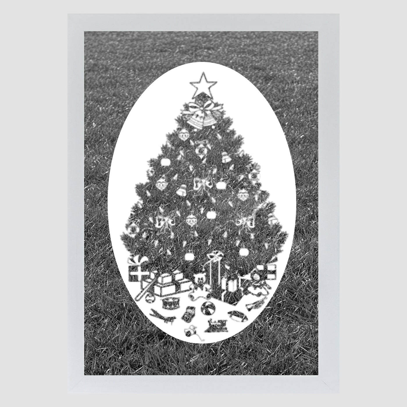 Oval Christmas Tree | Static Cling | Christmas Decoration