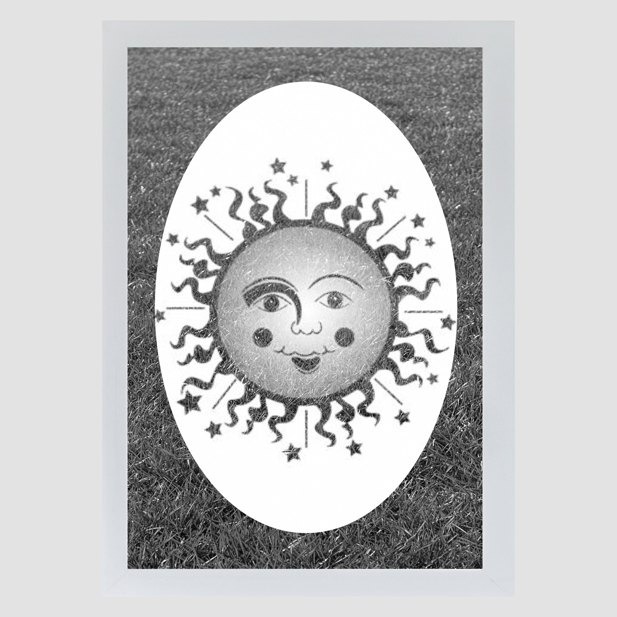 Oval Sun Face | (Static Cling)