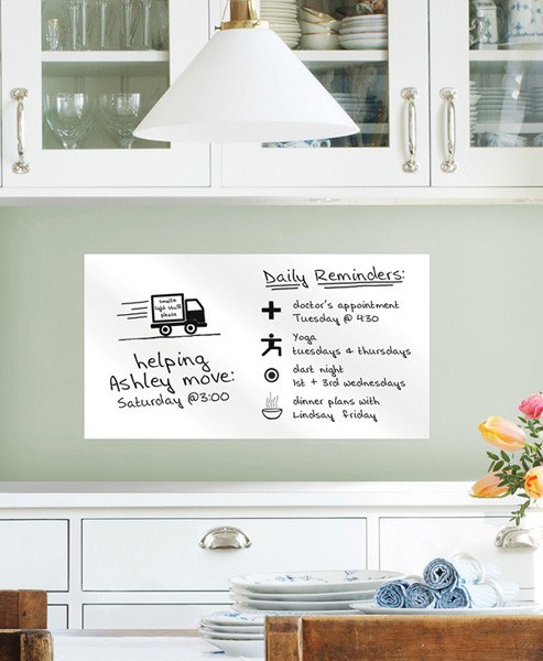 White Weekly Message Board Decal